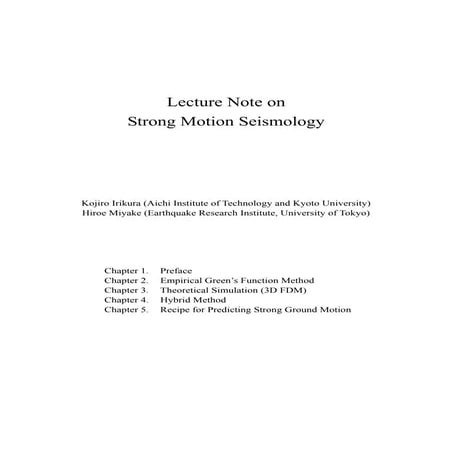 Strong Motion Seismology | PDF