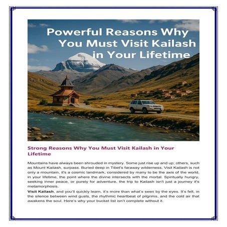 Strong Reasons Why You Must Visit Kailash in Your Lifetime.pdf