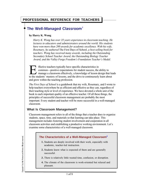 Classroom management ppt | PPT