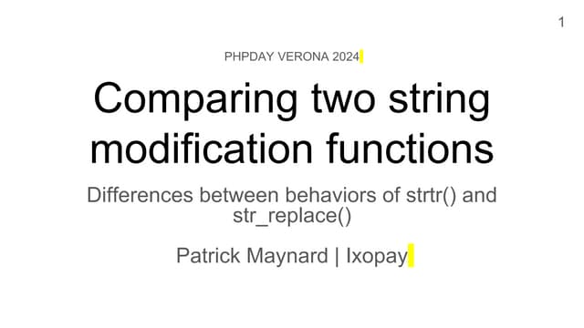 Comparing Two String Modification Functions Ppt 7719