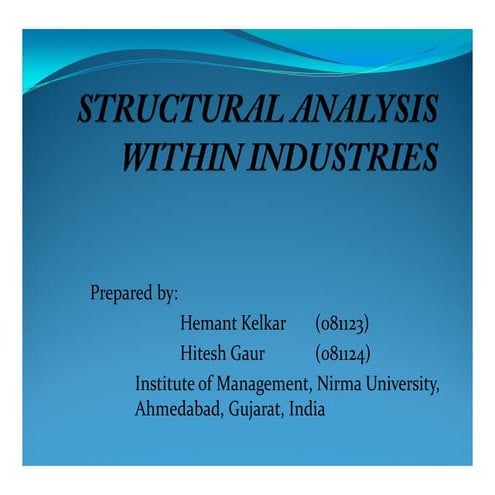 Structural Analysis Within Industry by Dr. Hitesh & Hemant | PDF