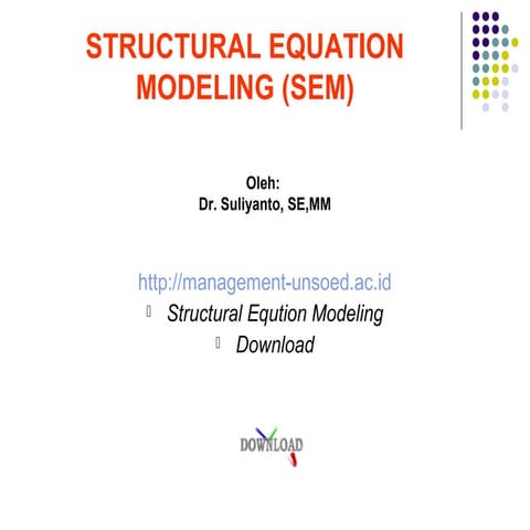 Structural equation-modeling-sem 20121 | PPT