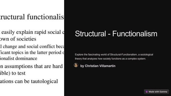 DISS - Approaches - Structural Functionalism | PPT