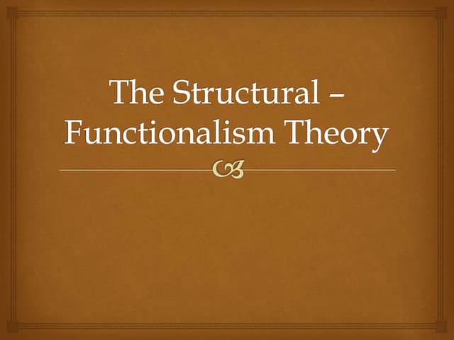 Functionalism | PPT