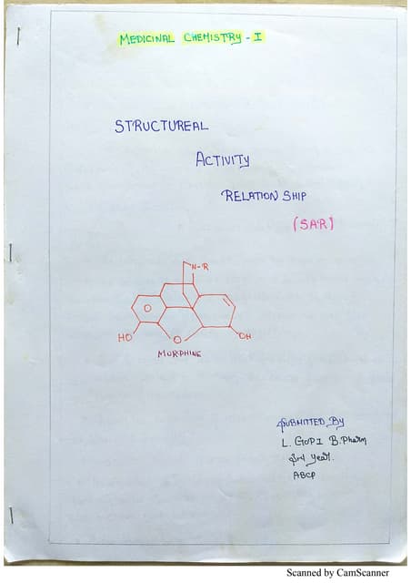 Structural Activity Relationship Sar Pdf