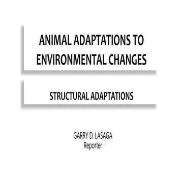 Animal Adaptations to Environmental Changes | PPTX