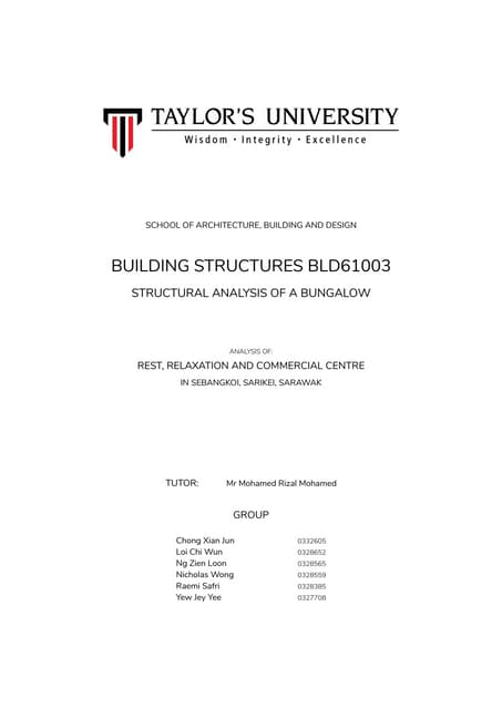 Building Structure - Structural Analysis of a bungalow | PDF