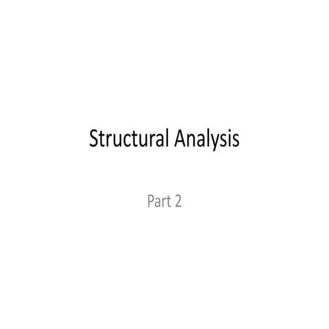 Structural analysis power point | PPTX