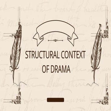 Structural context of drama for English Grade 10 | PPTX