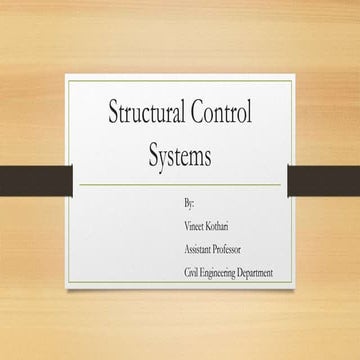 Structural control systems | PPTX