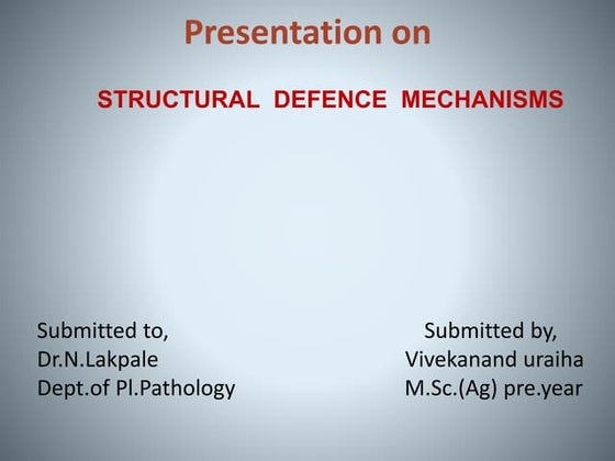 Plant resistance mechanism | PPTX | Gardening | Home & Garden