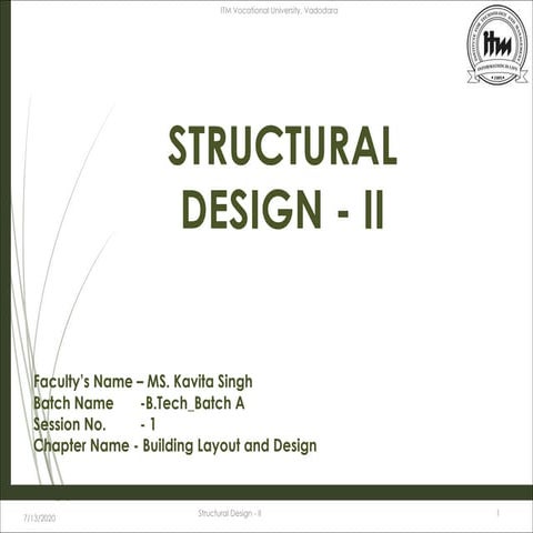 Structural design building layout and design - session - 1 | PPT