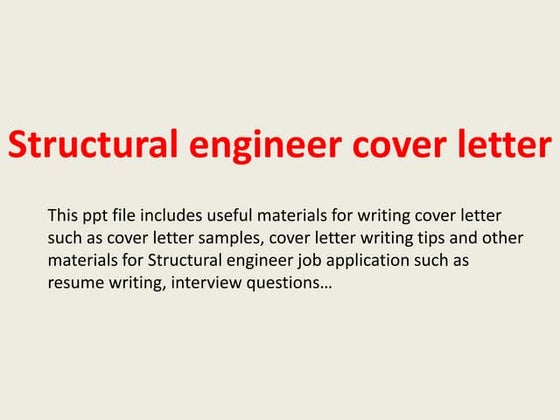 Cover Letter - Structural | PDF