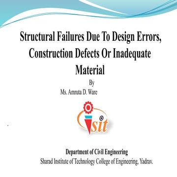 Structural Failures Due To Design Errors, Construction Defects Or ...