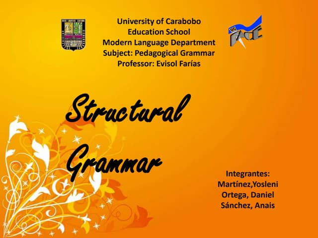 Presentation of tagmemic grammar | PPT