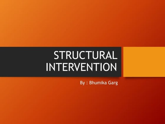 Techno structural interventions | PPT