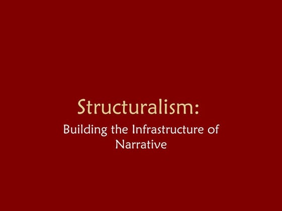 Literary Theory And Criticism Pt 2 Structuralism Ppt