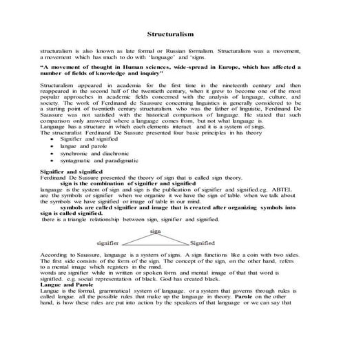 Structuralism | DOCX