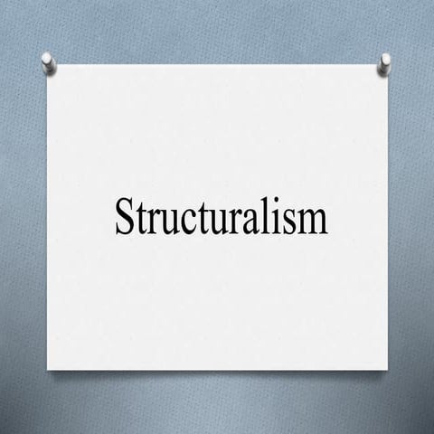 Structuralism | PPTX