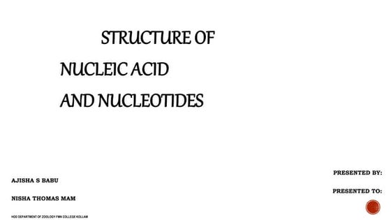 DNA structure and types | PPTX | Chemistry | Science