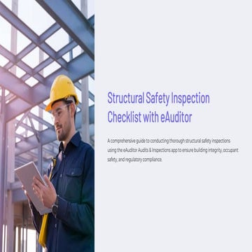 Structural Safety Inspection Checklist with eAuditor Audits ...