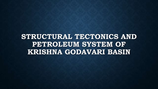 Cauvery Basin, Geologic evolution,Tectonic setting,Stratigraphy and ...