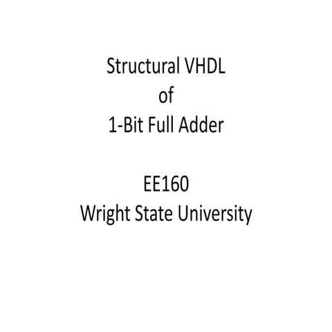 Structural vhdl | PPTX