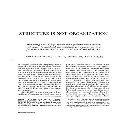 Structure is not organization | PDF