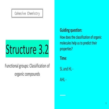 Structure 3.2 - Functional groups_ Classification of organic compounds ...