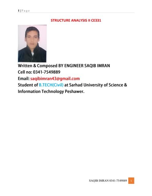 Cee 317 (1)(structural analysis) | PPT