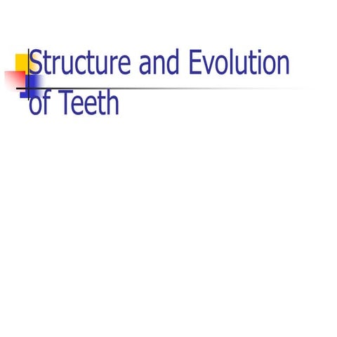 Structure and Evolution of Teeth.ppt
