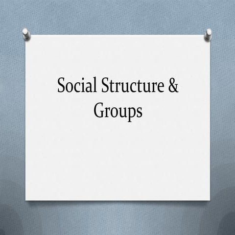 Structure and groups | PPT
