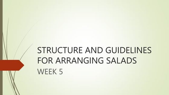 COOKERY 9 Lesson 1.2 Components of Salad.pptx | Cooking | Food & Drink