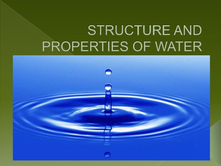 Properties Of Water