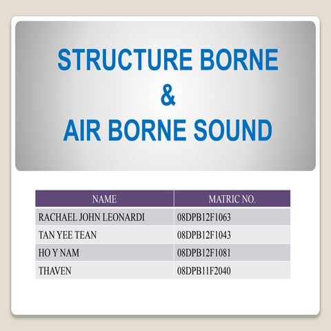 Structure borne | PPTX
