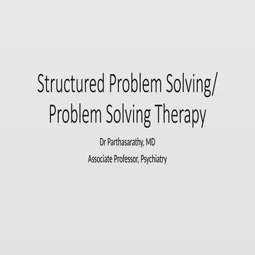 Structured problem solving therapy .pptx