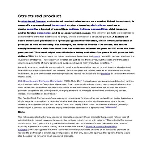 Structured product | DOCX