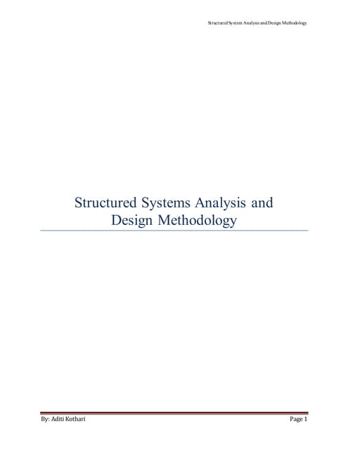 Structured Analysis And Structured Design Ppt