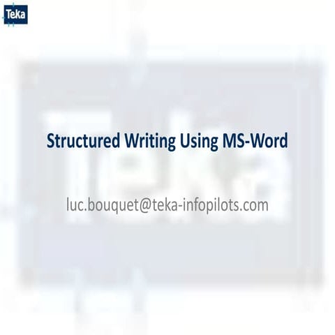 Structured writing using ms word | PPT