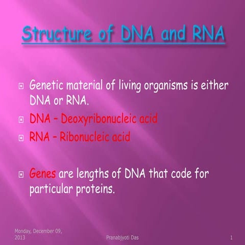 Structure of DNA | PPT | Biological Sciences | Science