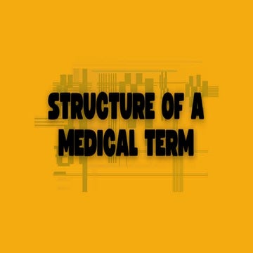 Structure of a Medical Term mmmmmmmmmmmm | PDF