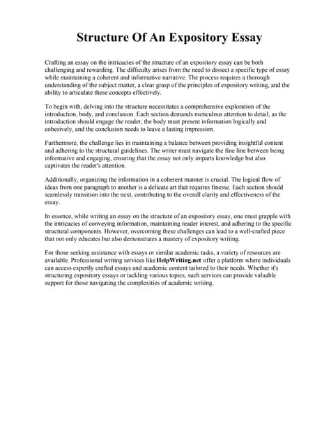 Outline Example For Essay | PDF