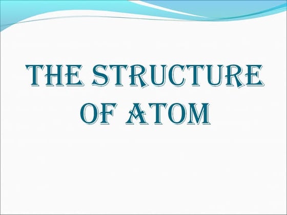 structure of the atom | PPT