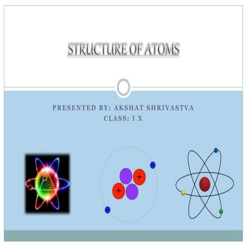 Structure of atoms | PPTX | Chemistry | Science