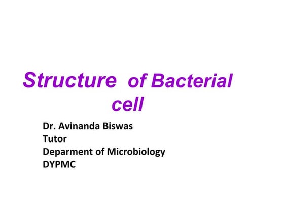 Structure of Bacterial Cells and shape.pptx