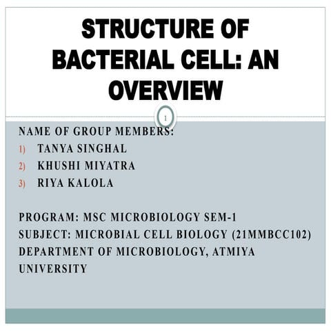 Structure of bacterial cell-An overview..pptx