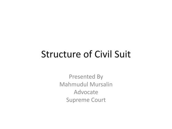 Stages of Civil Suit | DOCX