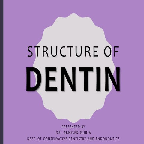 Structure of dentine | PPTX