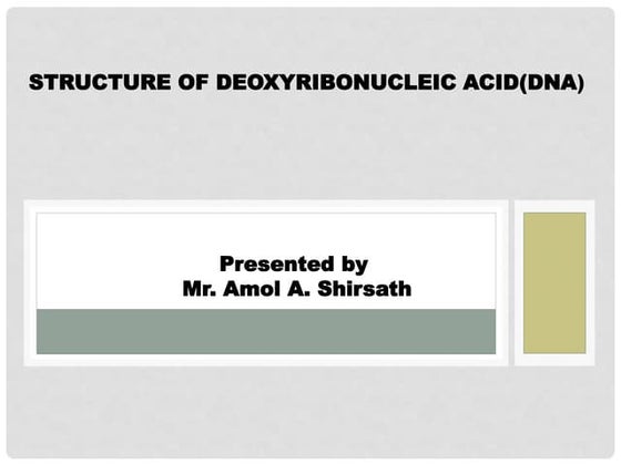 DNA structure and types | PPTX | Chemistry | Science