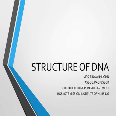 Structure of DNA replication & protein synthesis | PPTX